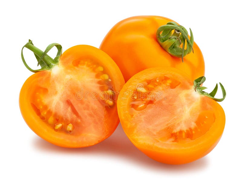 Orange tomato stock image. Image of slice, delicious - 121329061