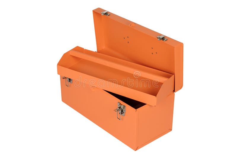 Orange tool box stock image. Image of horizontal, handyman - 41866135