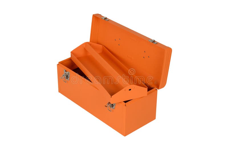 Orange tool box stock image. Image of horizontal, tool - 41938159