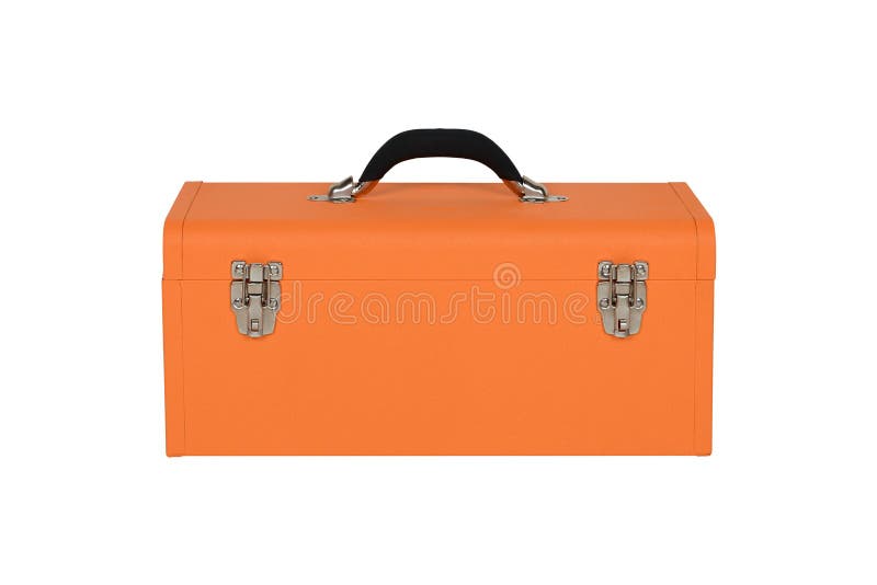 Orange tool box stock image. Image of handyman, object - 41984947