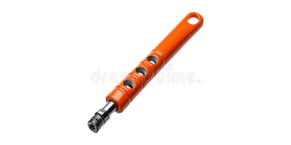 Orange Tool Handle with Metal Attachment Isolated on Transparent ...