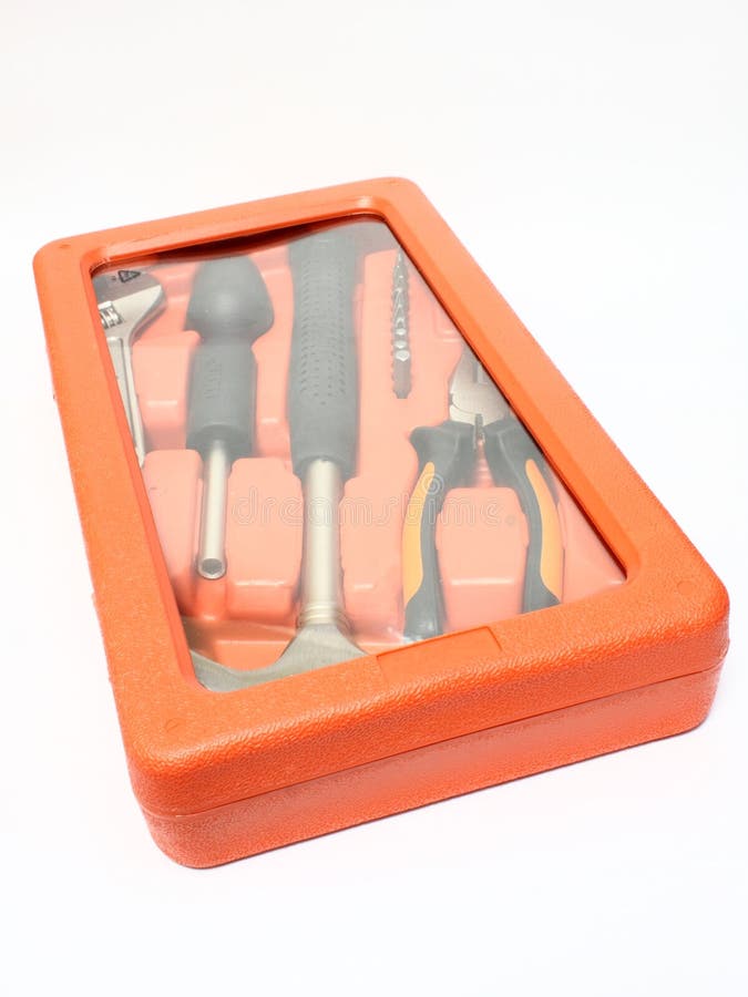 Orange Toolbox stock photo. Image of tool, workshop, labor - 15500060
