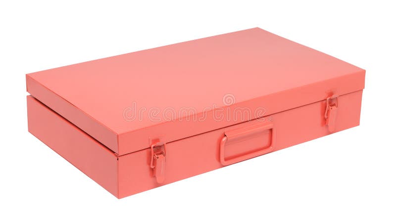Orange toolbox stock photo. Image of iron, building, case - 46319222