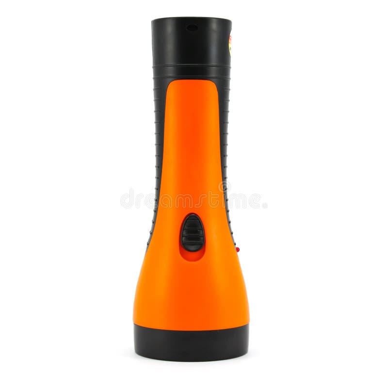 Orange torch stock image. Image of button, flashlight - 17275337
