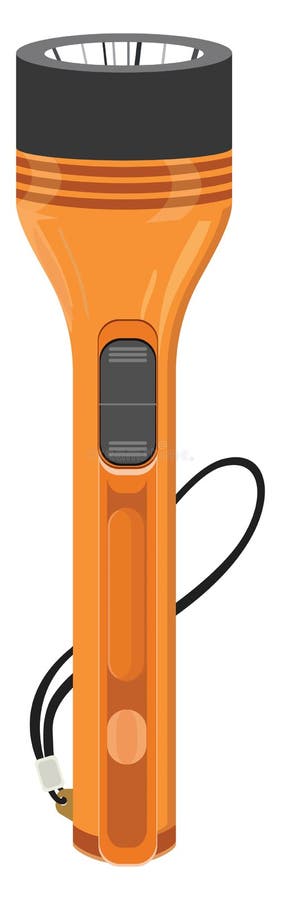 Orange torch, icon stock vector. Illustration of bright - 261379295