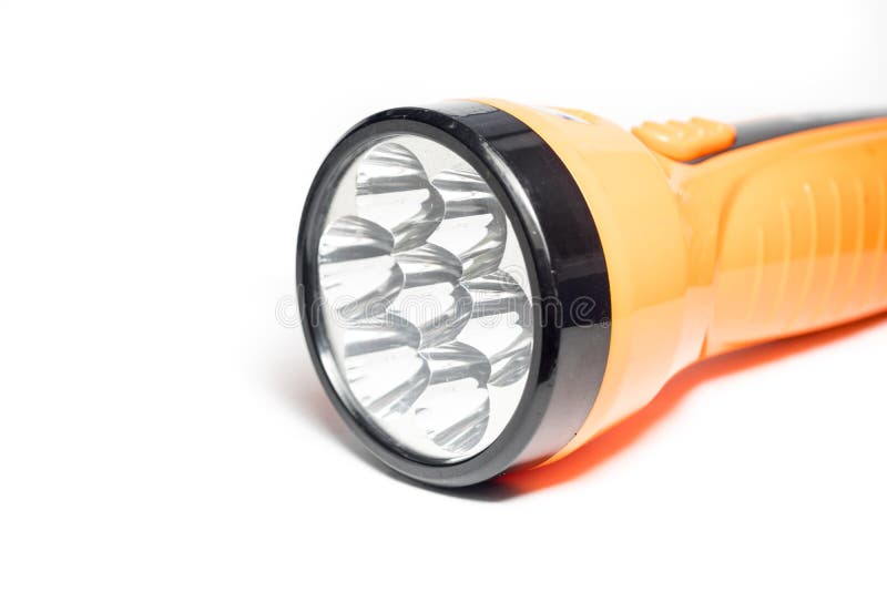 Orange Torch stock image. Image of single, lamp, flashlight - 68576597