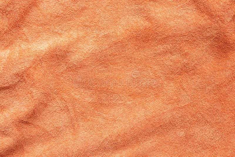 Orange Towel Fabric Texture Surface Closeup Background Stock Image ...