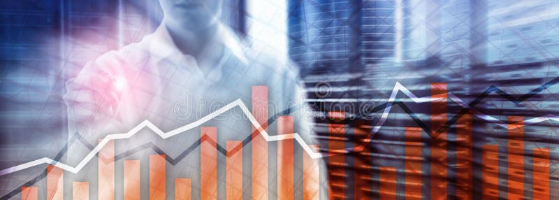 Orange Trading Charts. Stock Exchange Concept. Stock Image - Image of ...