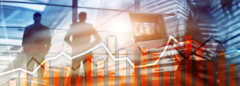 Orange Trading Charts. Stock Exchange Concept. Stock Photo - Image of ...