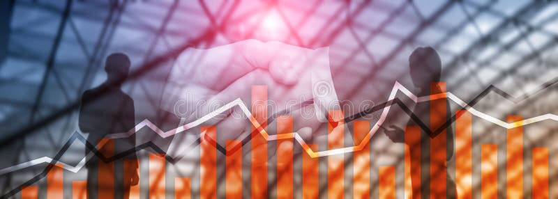 Orange Trading Charts. Stock Exchange Concept. Stock Photo - Image of ...