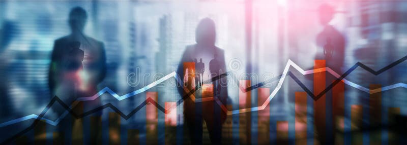 Orange Trading Charts. Stock Exchange Concept Stock Image - Image of ...