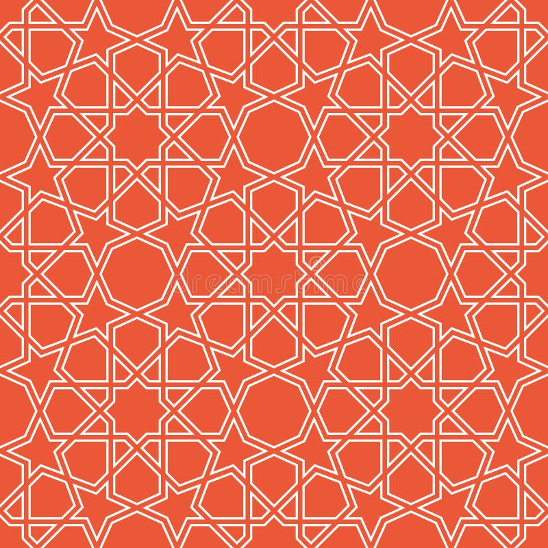 Seamless Islamic Pattern with Interlaced White Lines. Vector Image ...