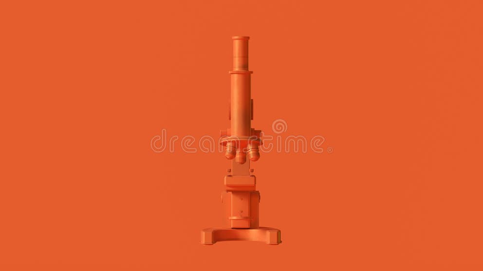 Orange Traditional Microscope Stock Illustration - Illustration of ...
