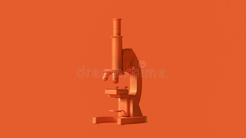 Orange Traditional Microscope Stock Illustration - Illustration of ...