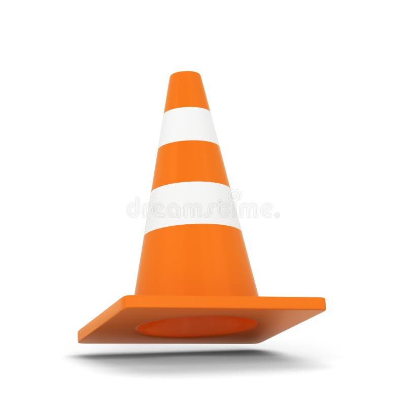 Orange traffic cone stock illustration. Illustration of equipment ...