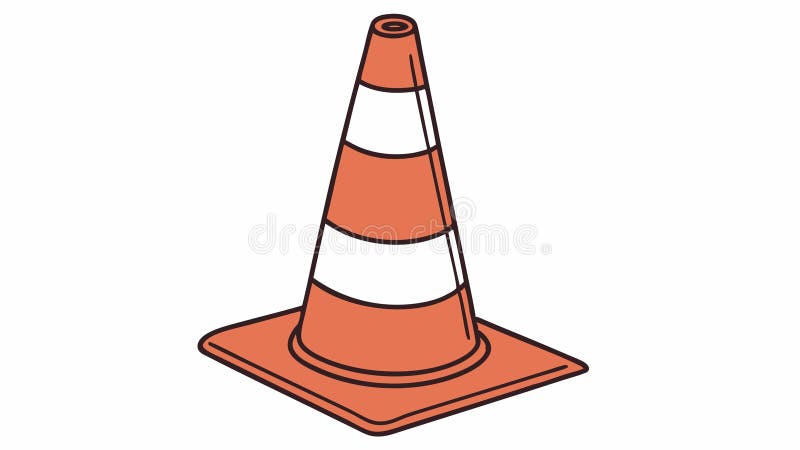 Orange Traffic Cone Icon. Road Safety Construction. Vector Design ...