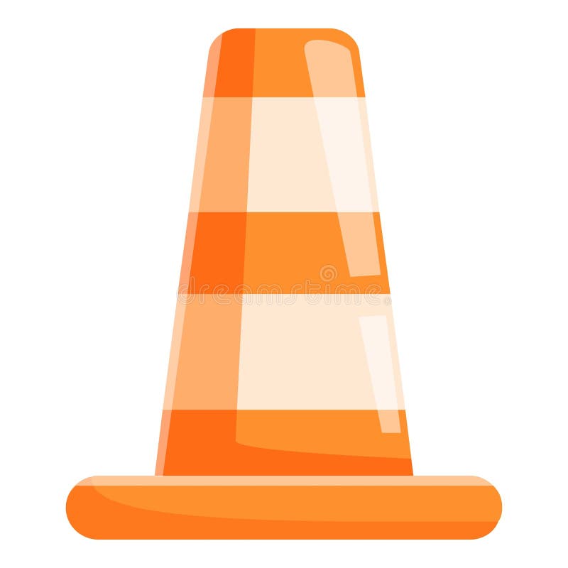 Orange Traffic Cone Standing Up Warning of Hazard Stock Image - Image ...