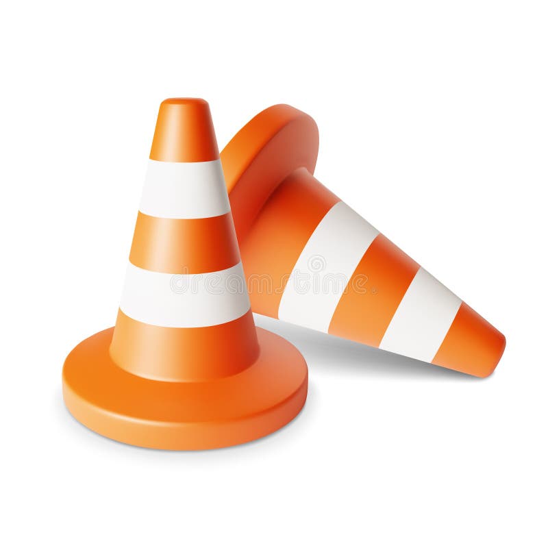 Orange Traffic Warning Cone Stock Vector - Illustration of equipment ...