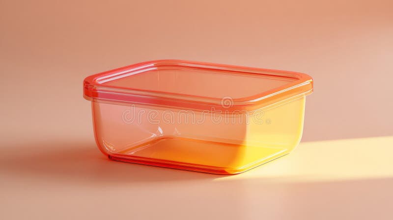 Orange Transparent Plastic Food Storage Container Stock Illustration ...