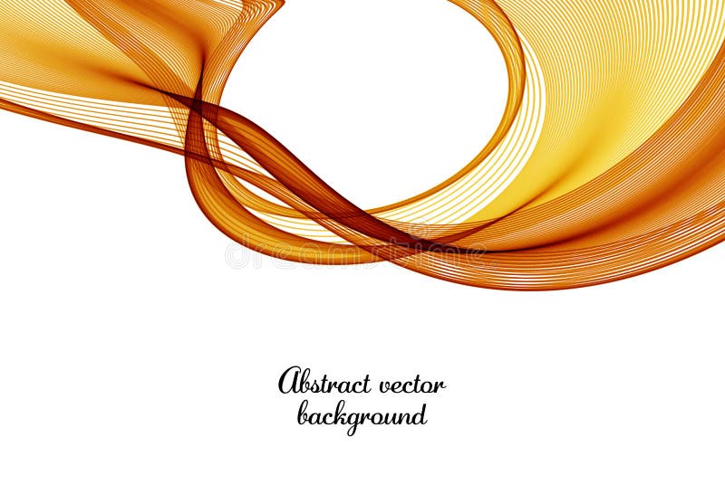 Orange Transparent Wave Lines on White Background, Design Element Stock ...
