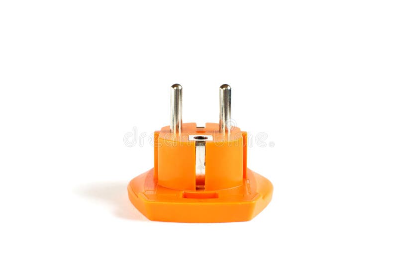 Orange Travel Plug Multi Adapter Stock Photo - Image of socket, power ...