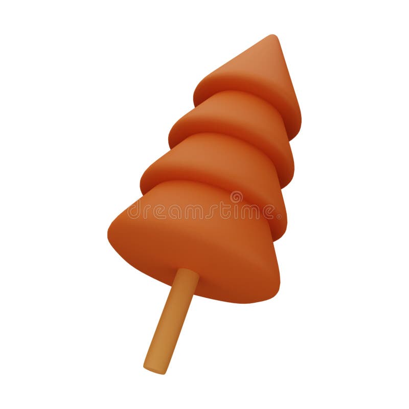 Orange Tree 3D Illustration Isolated on White Background Stock ...