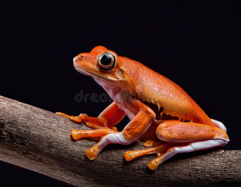 A Tree Frog ( Hylidae). stock illustration. Illustration of sitting ...