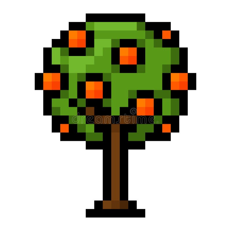 Set Of Pixel Art Fruits Icon. 32x32 Pixels Stock Vector - Illustration ...