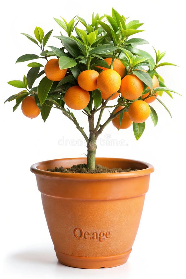 Orange Tree Sapling stock illustration. Illustration of agriculture ...