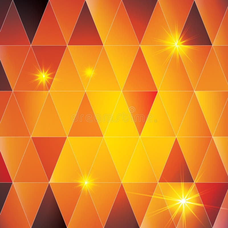 Orange Triangle Abstract Pattern Stock Vector - Illustration of glass ...