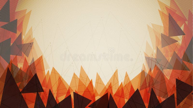 Orange Triangle Background Template - Vector Illustration Stock Vector ...