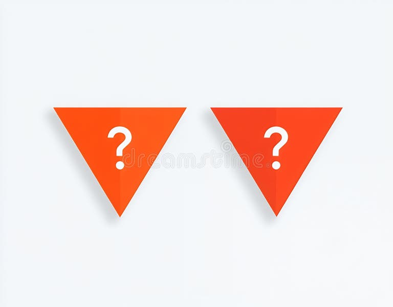 Orange Triangle Question Mark Icons FAQ Help Inquiry Riddle Mystery ...