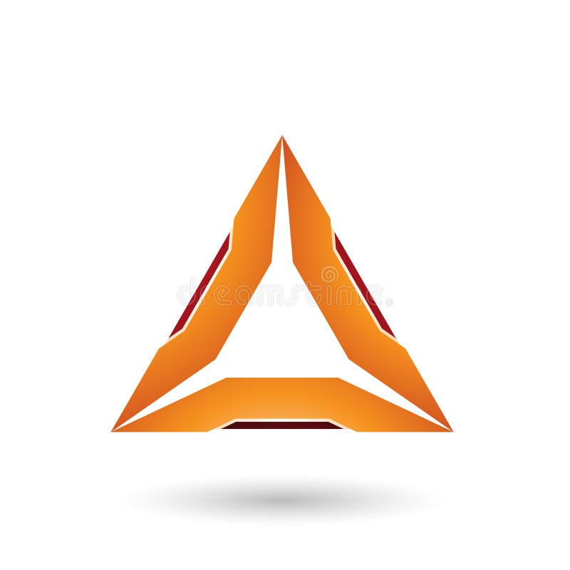 Orange Triangle with Red Edges Vector Illustration Stock Vector ...