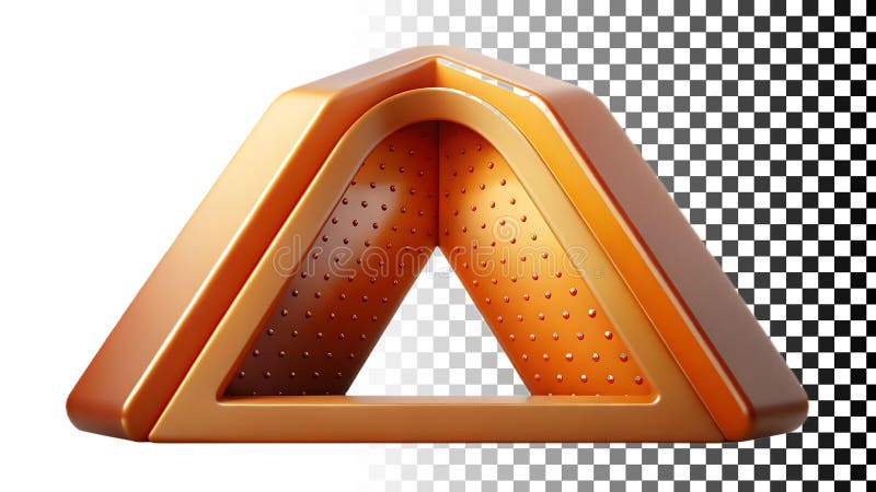 Orange Triangle Shape, Geometric Form and Modern Design Png Transparent ...