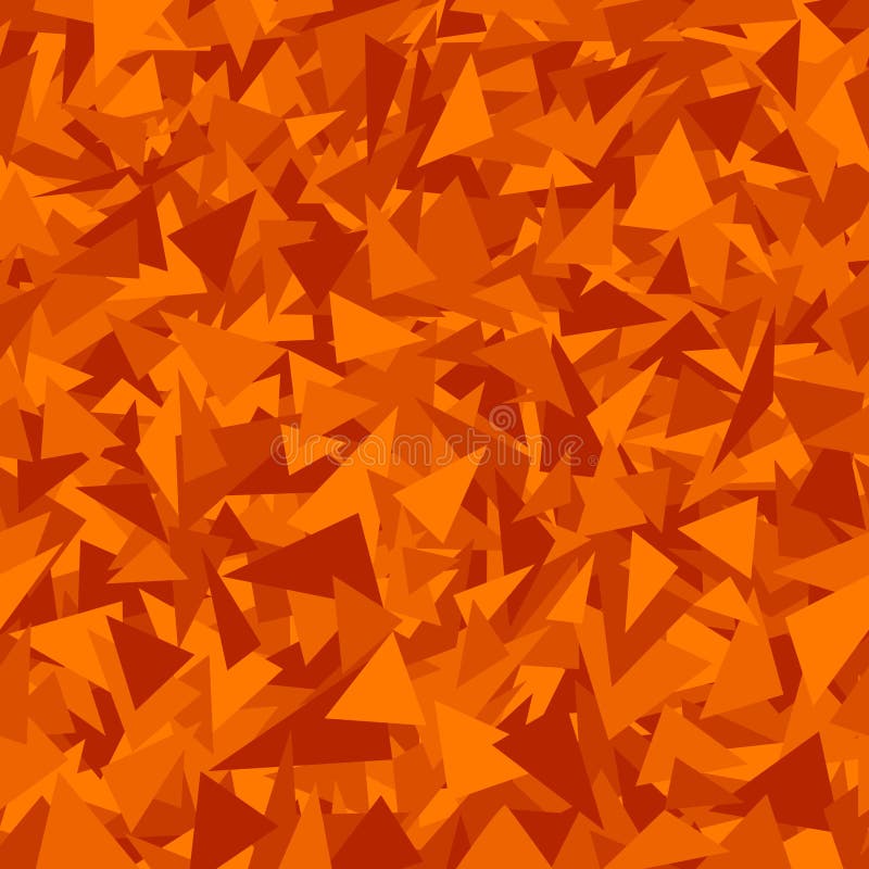 Orange Triangles. Simple Geometric Shapes. Vector Seamless Pattern ...