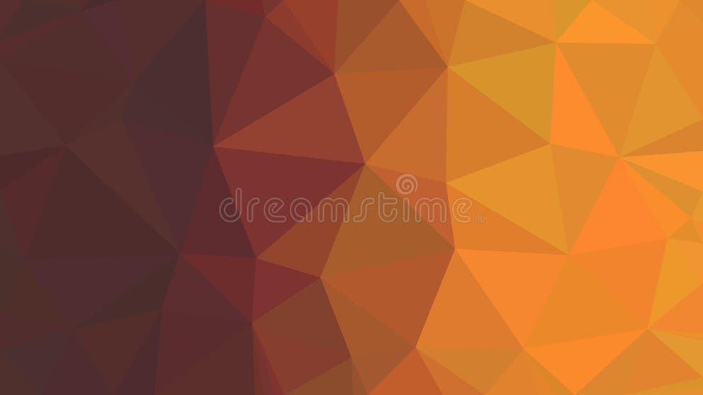 Orange Triangular Low Poly, Mosaic Pattern Background, Vector ...