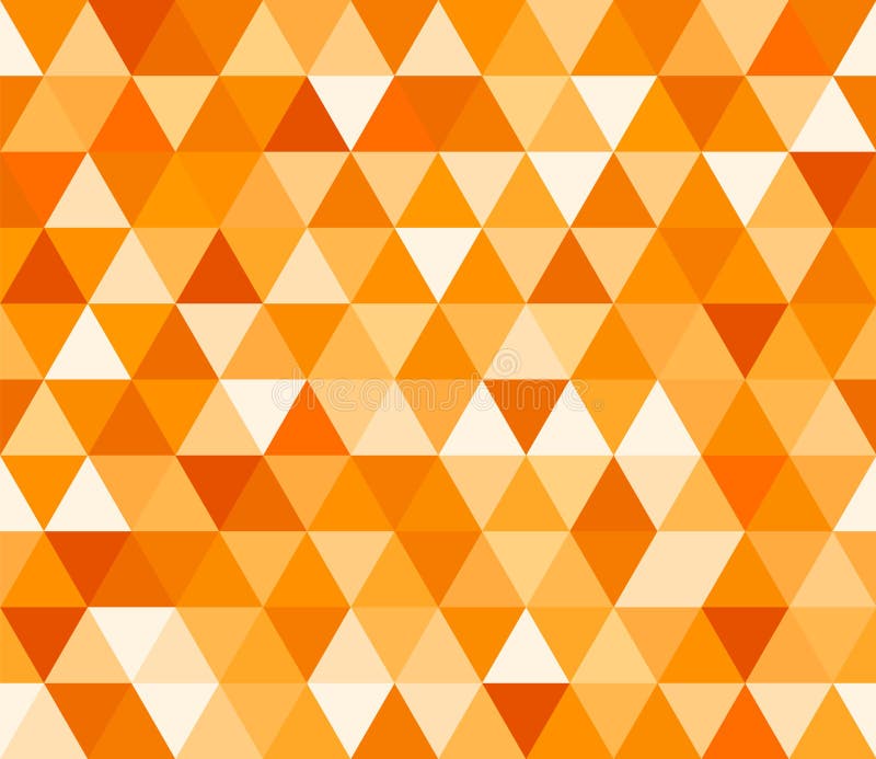 Orange Triangular Seamless Pattern. Geometric Vector Background ...