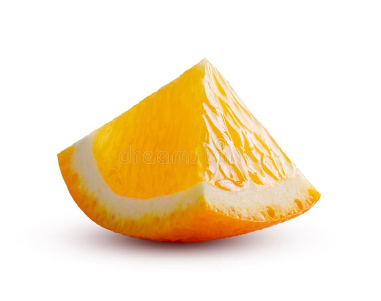 Orange Triangular Sector Glowing from Inside Isolated on White ...