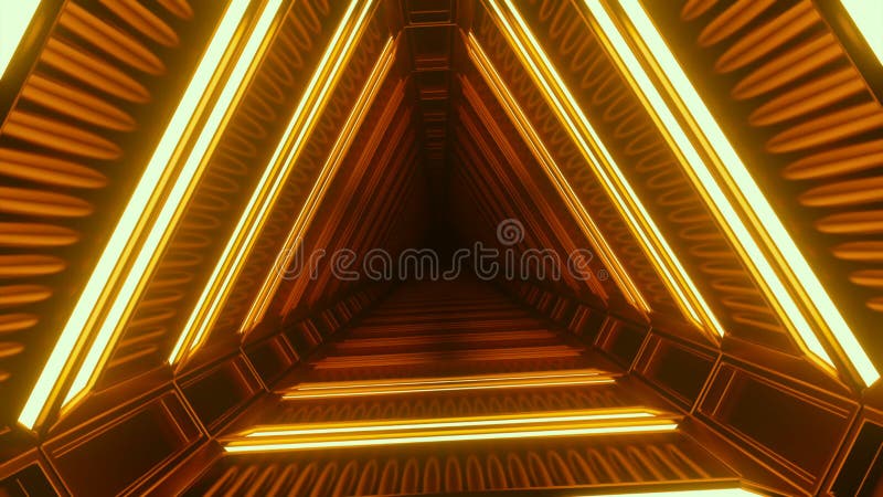 Orange Triangular Tunnel.Design. a Bright Abstraction in Which a Bright ...