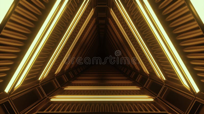 Orange Triangular Tunnel.Design. a Bright Abstraction in Which a Bright ...