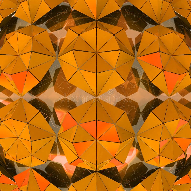 Triangulated Shape with Subdivided Polygons 3D Rendering Stock ...