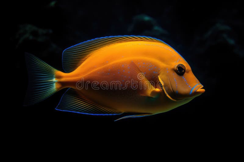 Orange Tropical Fish with Spots in Sea, Created Using Generative Ai ...
