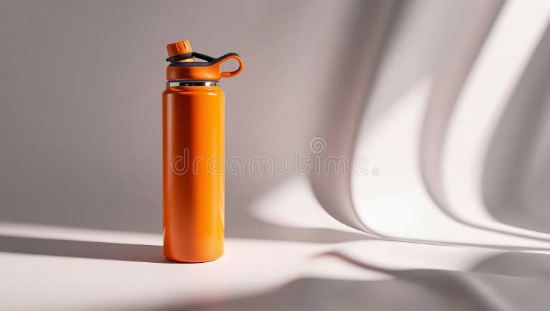 Orange Tumbler Mockup Design with Clean Background Stock Illustration ...
