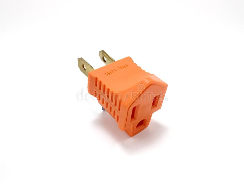 Two prong electrical plug stock image. Image of current - 6901067