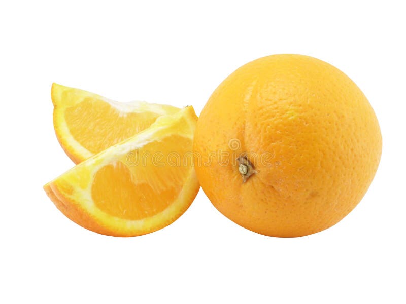 Orange and Two Segments of an O Stock Image - Image of segment, citrus ...