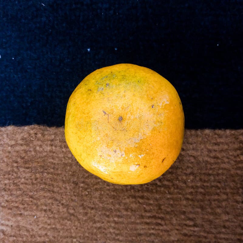 An Orange on the Two Tone Background Stock Photo - Image of fruit ...