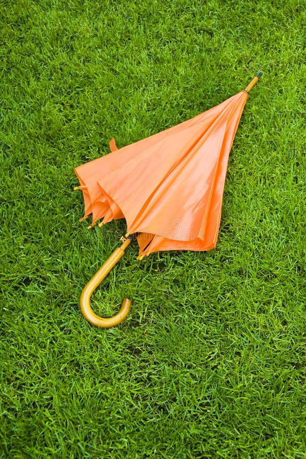 Orange umbrella stock image. Image of blue, security - 29580973