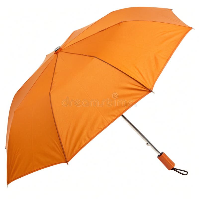 Orange Umbrella Isolated on Transparent Background Stock Illustration ...