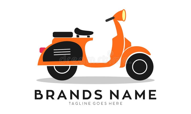 Orange Unique Motorcycle Vector Design Stock Vector - Illustration of ...