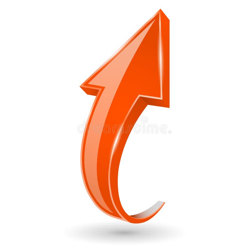 Red Bent Arrow. Down 3d Symbol Stock Vector - Illustration of graphic ... Red Bent Arrow. Down 3d Symbol Stock Vector - Illustration of graphic ...